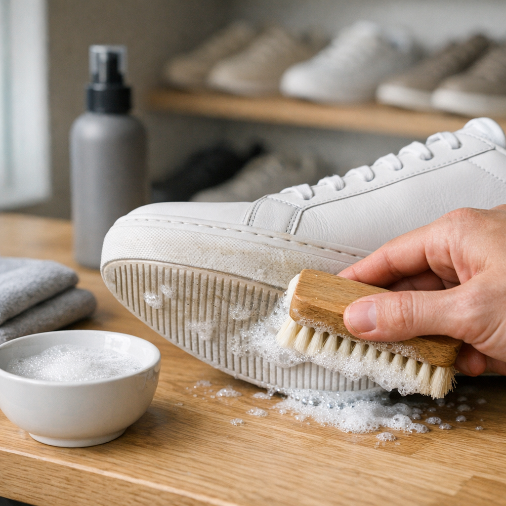 Weisse Sneaker Sohlen Reinigen